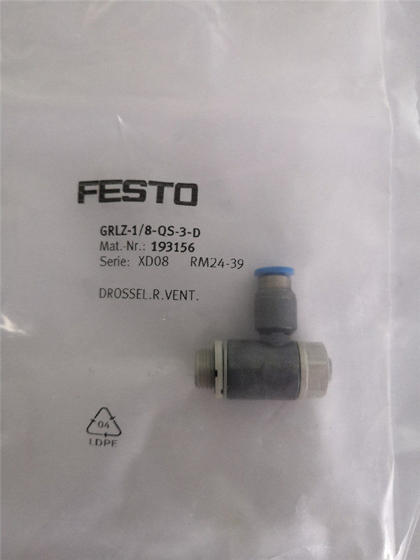 GRLZ-1/8-QS-3-D, 193156, Festo , Stock Flow Control Valve - Provide Stock Of Electronic Components