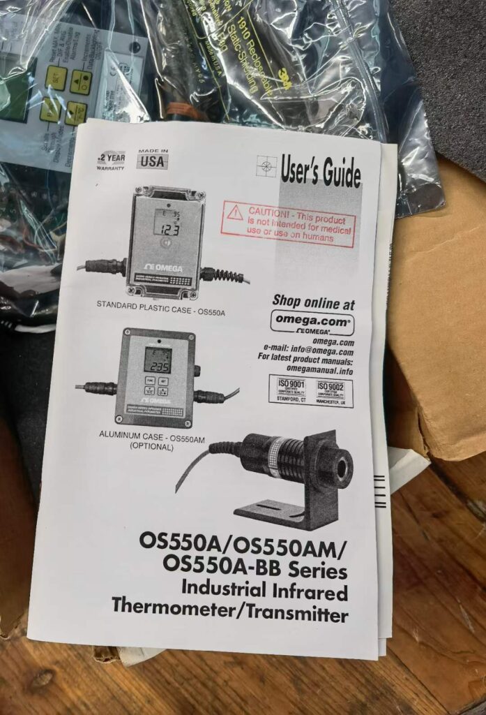 OMEGA OS550, Industrial Infrared Thermometer Transmitter, Refurbished ...